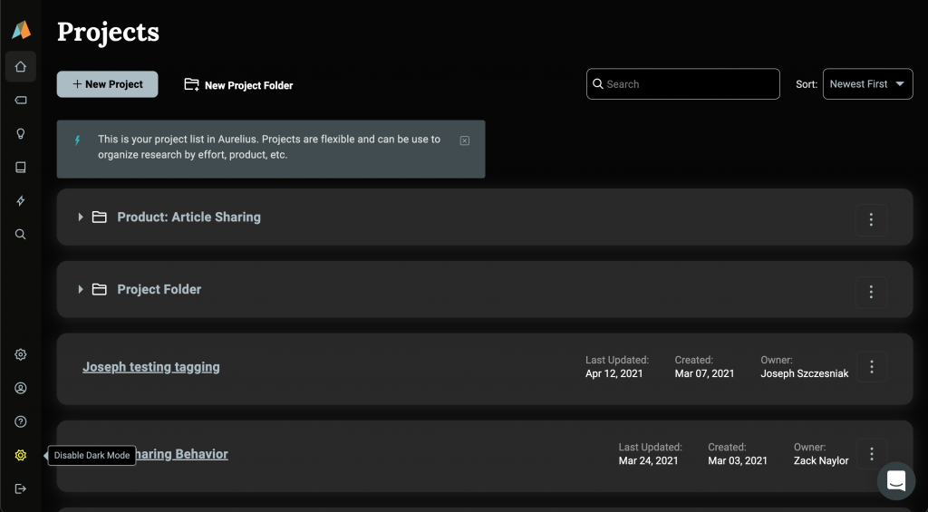 Lights Out for Aurelius - Product Updates (April 2021) - Aurelius